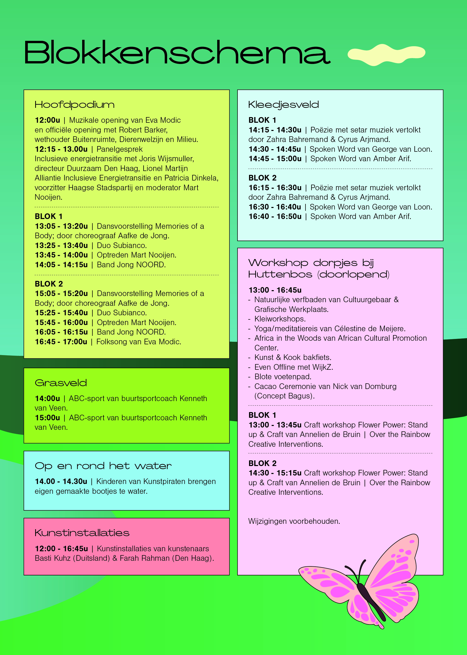 Hier het programma van Festival De Beleving - Podium NOORD